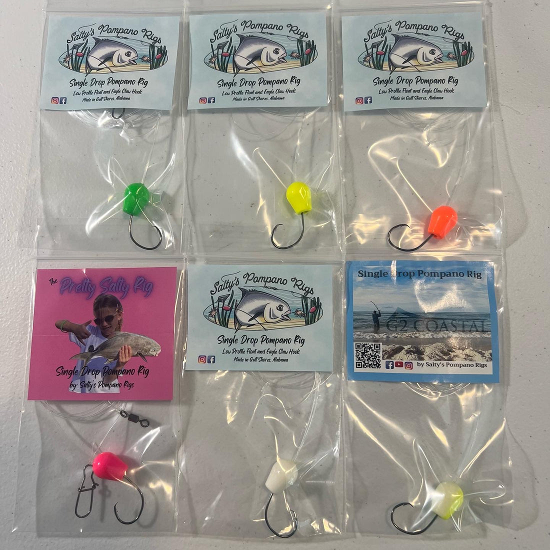 Salty's Pompano Rigs Single Drop Pompano Rig