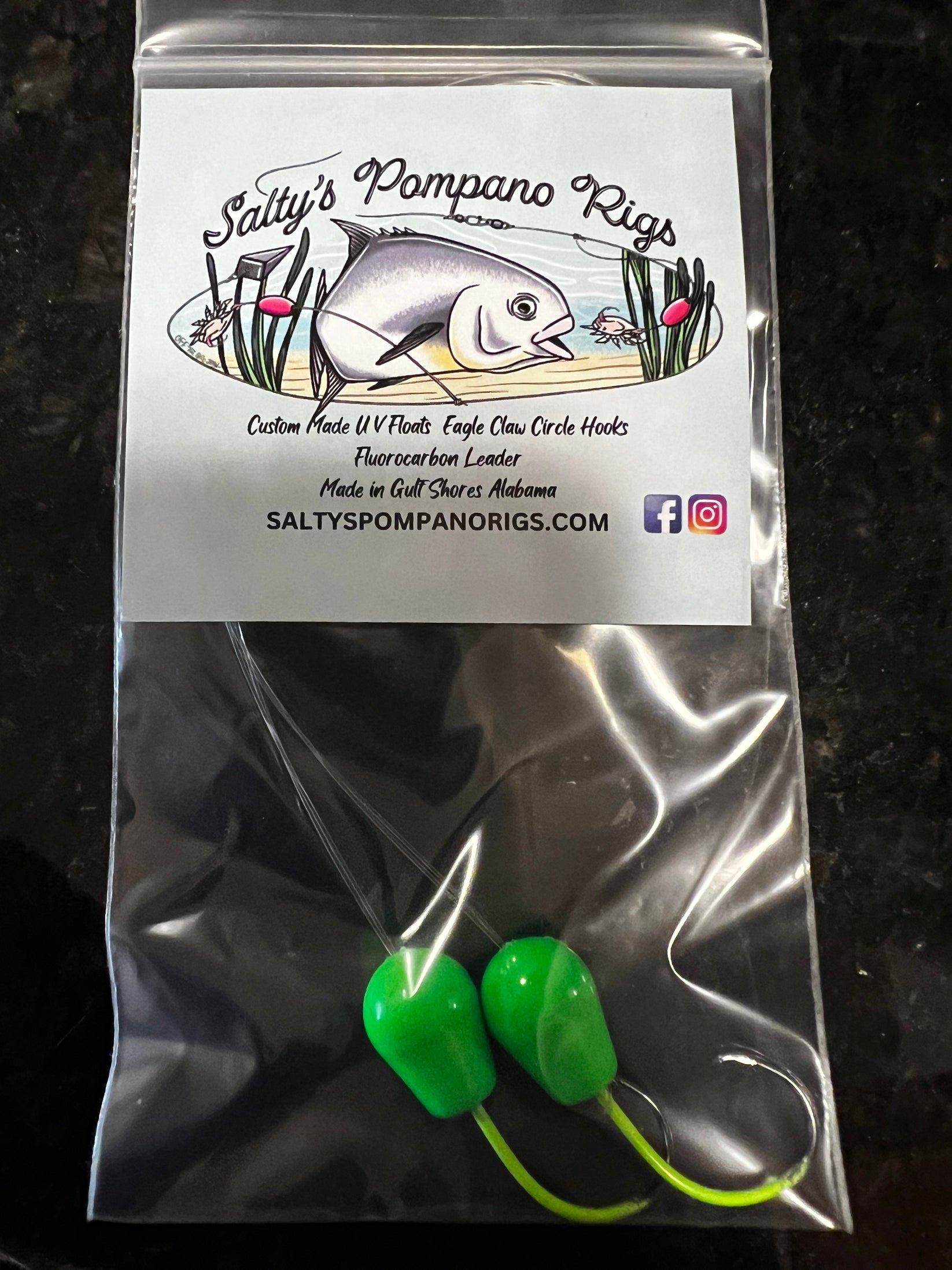 Low Profile Double Drop Rig – Salty's Pompano Rigs